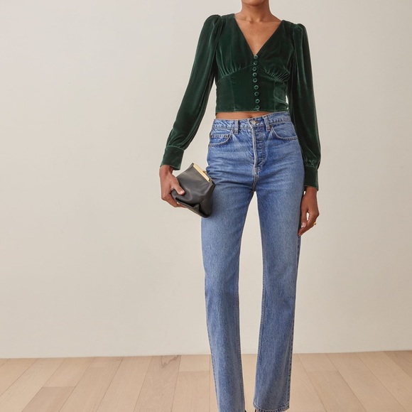 Reformation | Tops | Reformation Henning Velvet Top | Poshmark